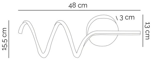 ONLI - LED Nástěnné svítidlo TWIST LED/6W/230V 4000K černá