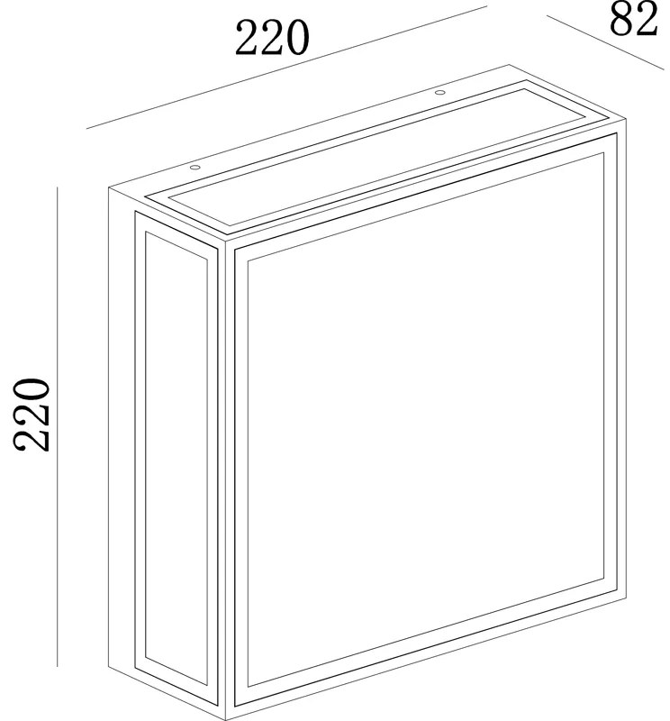 Mantra Verbier, šedé venkovní nástěnné svítidlo s přiznanými žárovkami, 2xmax 20W E27, 22x22cm, IP65