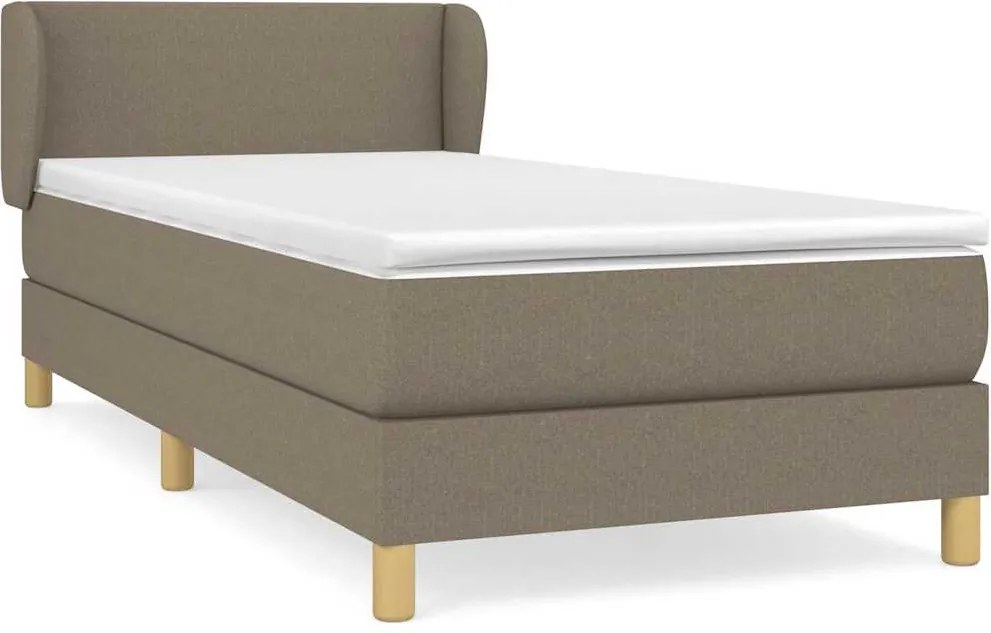 Box spring postel s matrací taupe 100 x 200 cm textil 3126625