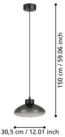 Eglo 390298 - LED Stmívatelný lustr na lanku SARNARRA LED/5,4W/230V 2700K