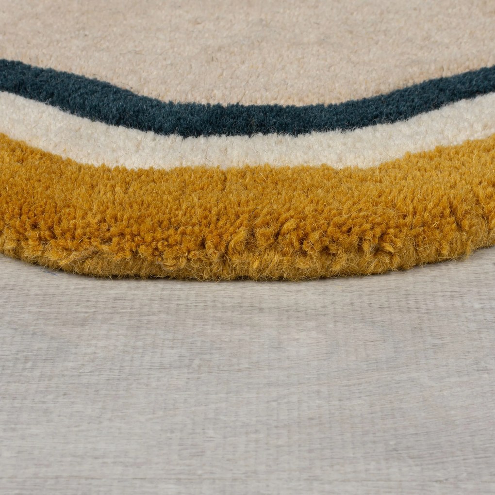 Flair Rugs, Kusový koberec Wool Scallop Leo Border Multi, 120x170, vícebarevná, ložnice