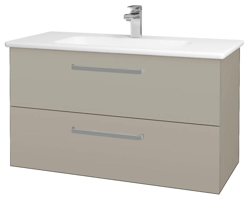 Dřevojas Koupelnová skříň GIO SZZ2 100 Varianta: N01 Bílá lesk / Úchytka T02 / N08 Cosmo