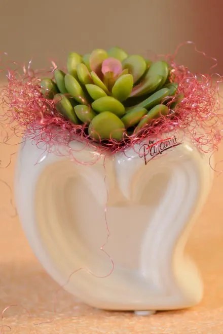 Paramit HEART bílá váza 9 cm