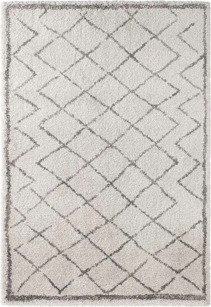 Koberec shaggy Mint Rugs krémově šedý 120 x 170 cm
