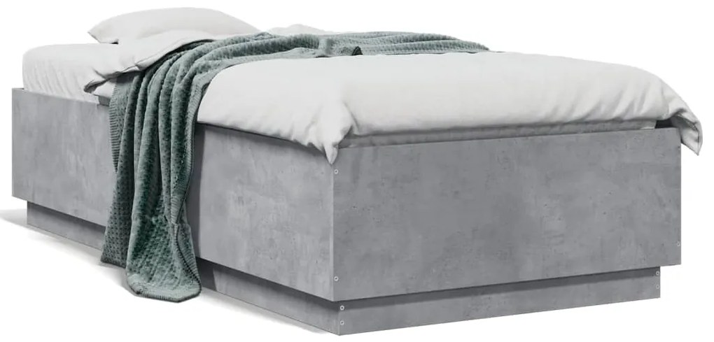 Rám postele betonově šedý 90 x 190 cm kompozitní dřevo,  3209754