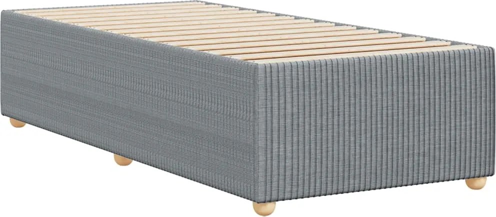 Rám postele bez matrace světle šedý 90 x 200 cm textil 3284907