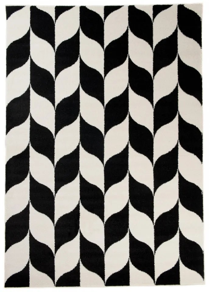 Kusový koberec Joana černý, Velikosti 140x190cm