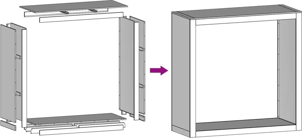 vidaXL Stojan na palivové dřevo 100 x 40 x 100 cm nerezová ocel [850974] Barva: Ocel/Antracitový