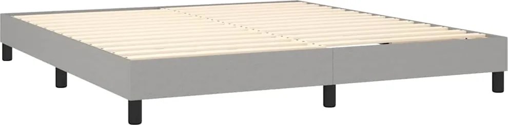 Box spring postel s matrací světle šedá 160 x 200 cm textil 3140065