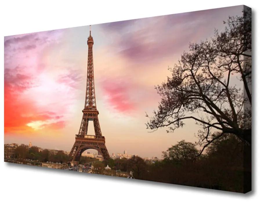 Obraz na plátně Eiffelova Věž Architektura 120x60cm