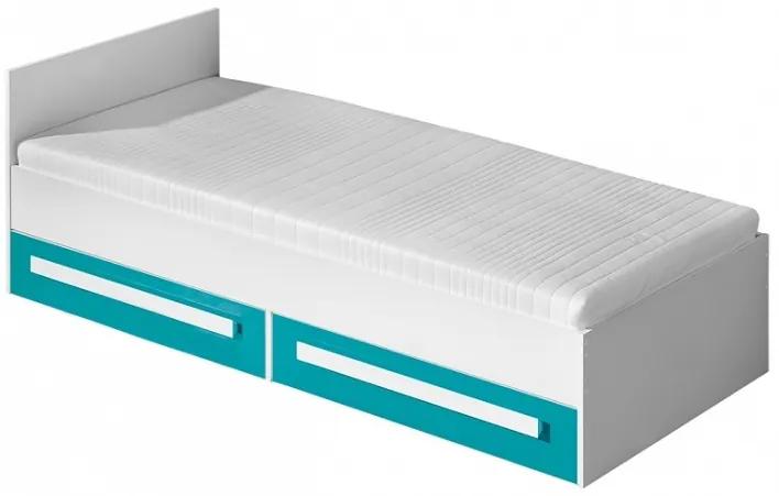 Dětská postel Guliver NR11 Zvolte možnost matrace: S matrací, Barva úchytů: Červená, Barva dvířka: Popel
