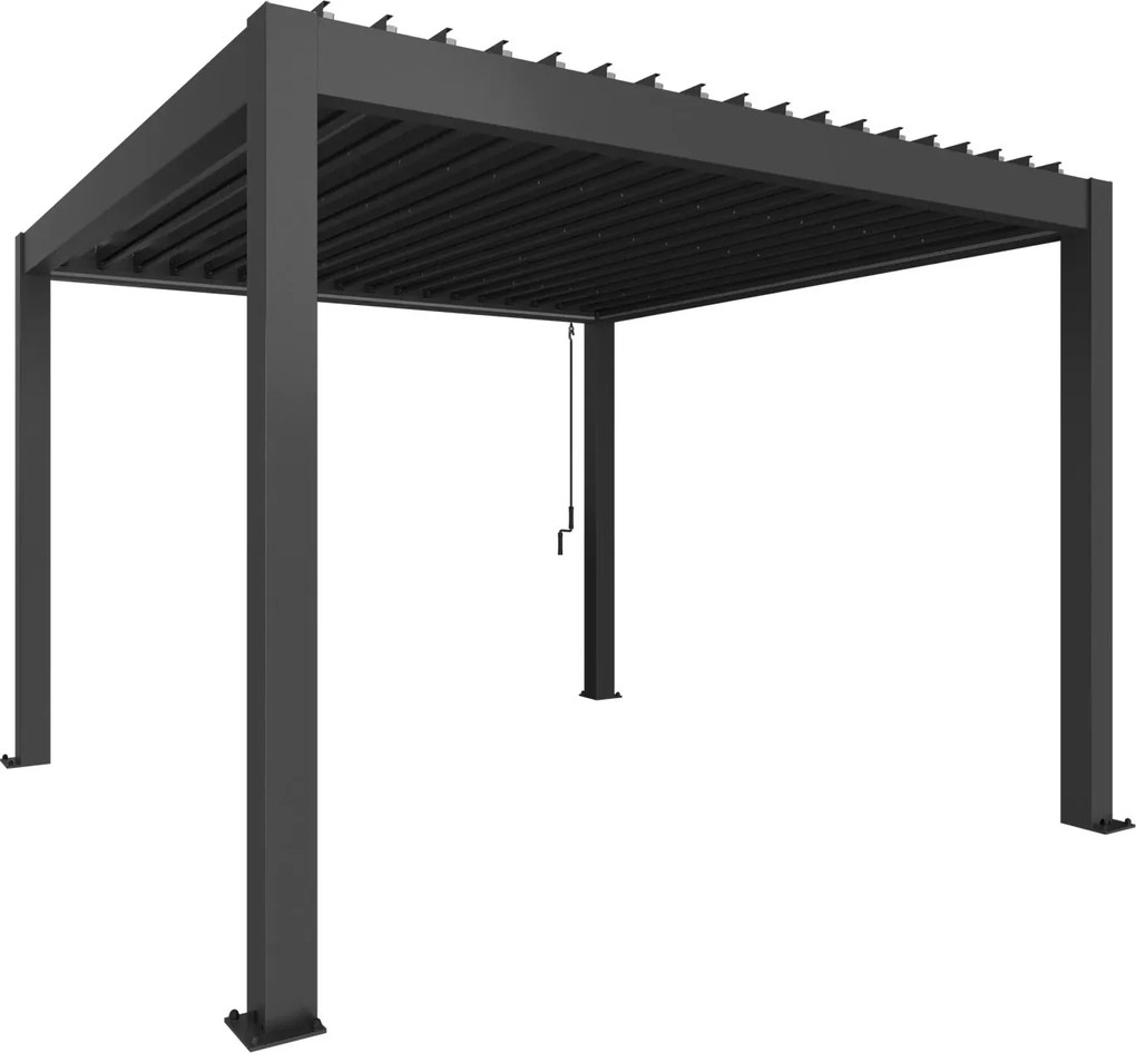 Biohort Pergola 3,5 x 3,5 tmavě šedá 367,5 x 367,5 cm