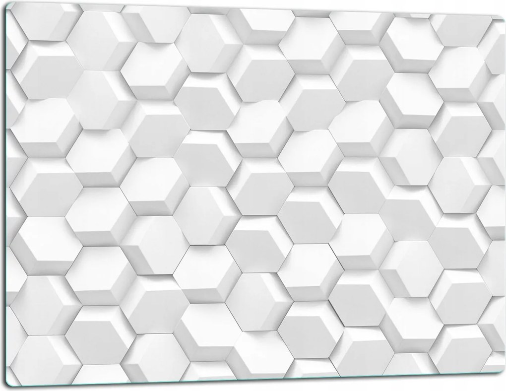 Skleněná Deska Na Krájení 52x40 Deska Bílá Tvrzené Sklo 7v1