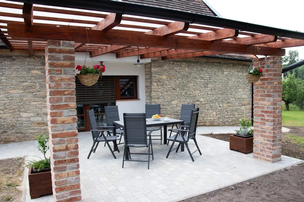 Primažidle.cz Zahradní set Ibiza se 6 židlemi a stolem 150 cm, antracit/šedý