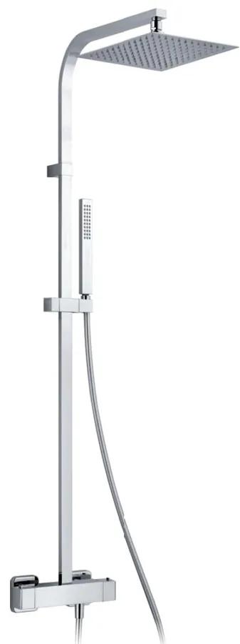 Alpi Una- Sprchová baterie nástěnná termostatická, pevná sprcha + ruční sprcha - komplet 18SM2151