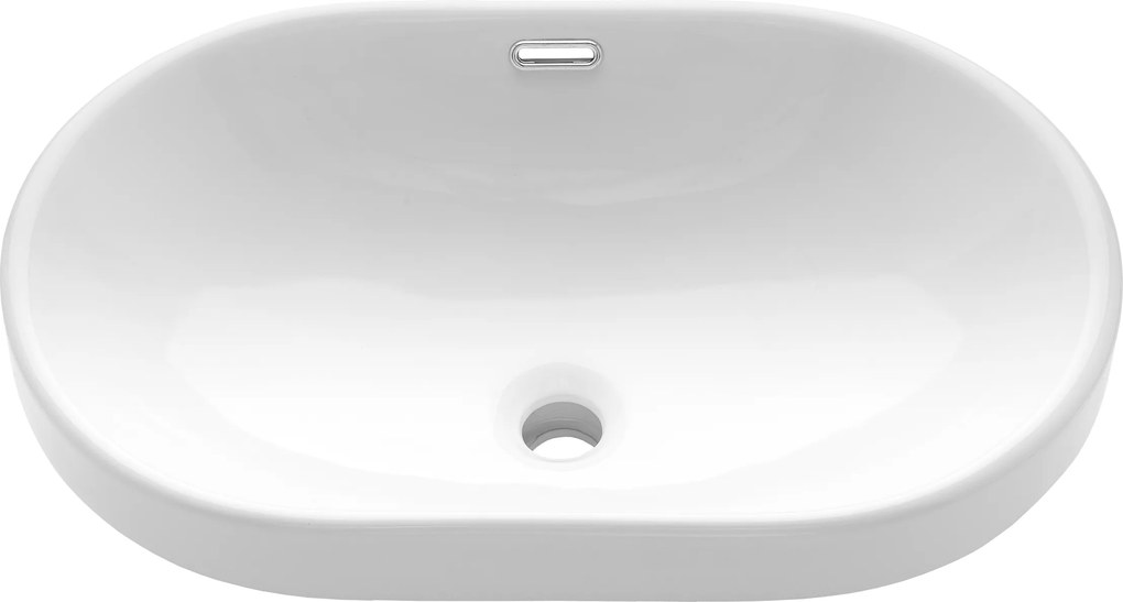 Invena Nike, umyvadlo na zapuštění 600x400x180 mm, bílá lesklá, INV-CE-28-060-W