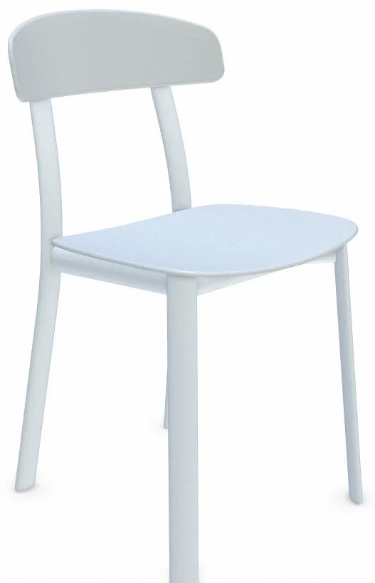 Židle Feluca Pop Barva kovové konstrukce: Embossed white 20, Barva sedáku a opěradla z recyklovaného plastu: white IS020