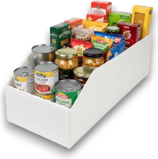 usporadejto.cz Úložný box, plastový 20x50x16cm - do spíže i do skříně KARTONPLAST - BÍLÝ