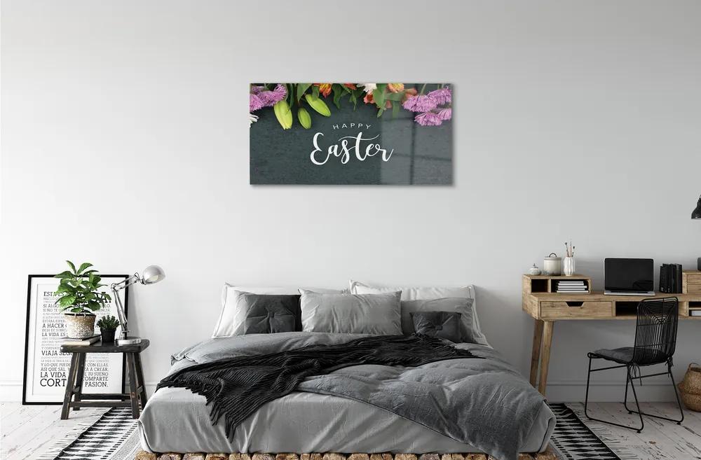 akrylový obraz květiny 100x50 cm