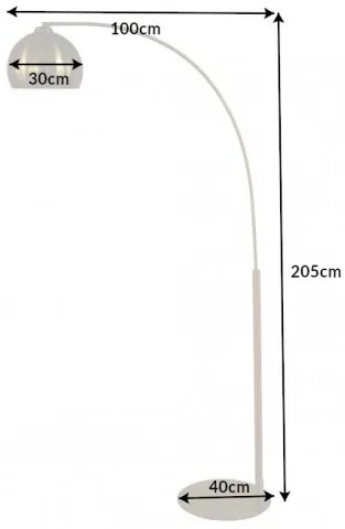 Stylová stojanová lampa Arch 205 cm zlatá