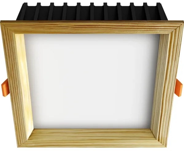 APLED-LED Podhledové SQUARE WOODLINE LED/12W/230V 4000K 17x17 cm borovice masiv
