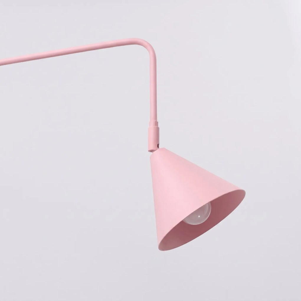 Sollux Lighting Nástěnné svítidlo NOX 2 růžové s vypínačem