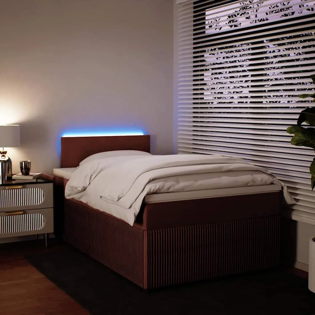 Box spring postel s matrací růžová 120 x 200 cm samet 3290009