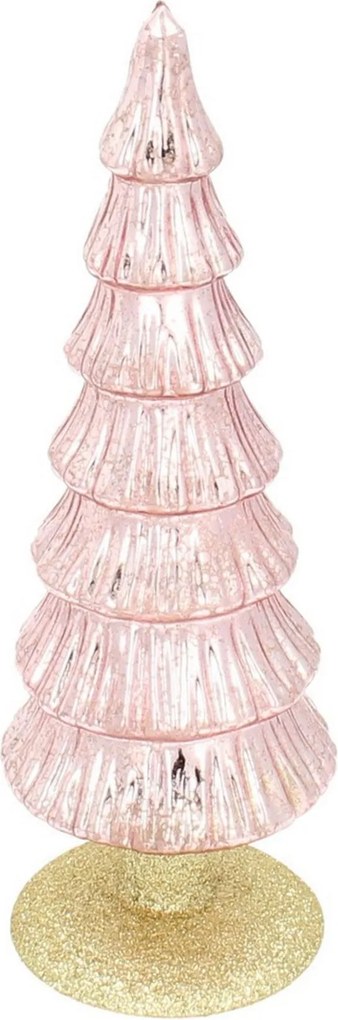 Decorace Růžový vánoční stromek 28cm