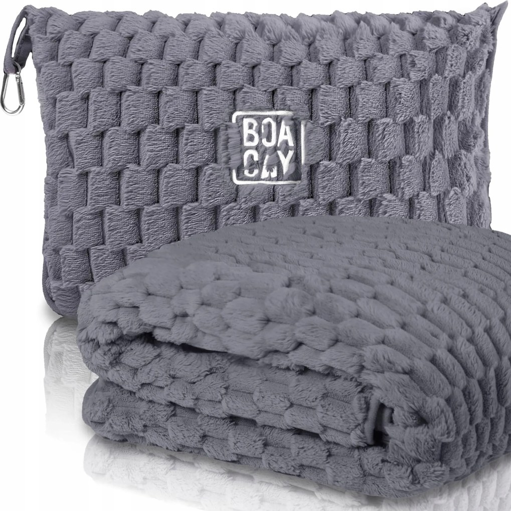 Deka Boacay polyester 100 cm x 160 cm šedá