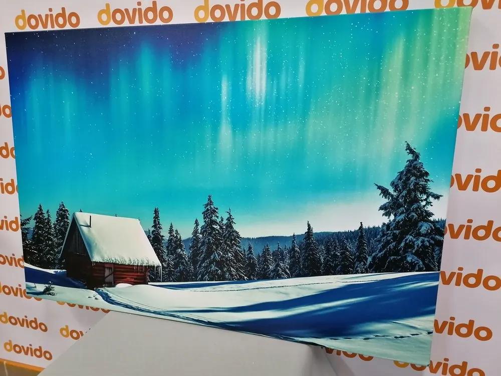Obraz pohádková zimní krajina - 60x40 cm