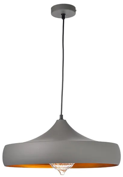 Závěsné svítidlo | Ø46cm, pískově šedá + zlatá | Aca Lighting (KS07961PGG)