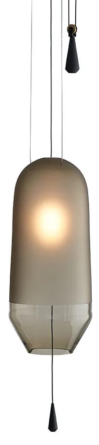 Skleněné designové svítidlo Limpid Light S Délka kabelu: 3500 mm, Sklo: Kouřové, Stmívání: Stmívatelné fázově