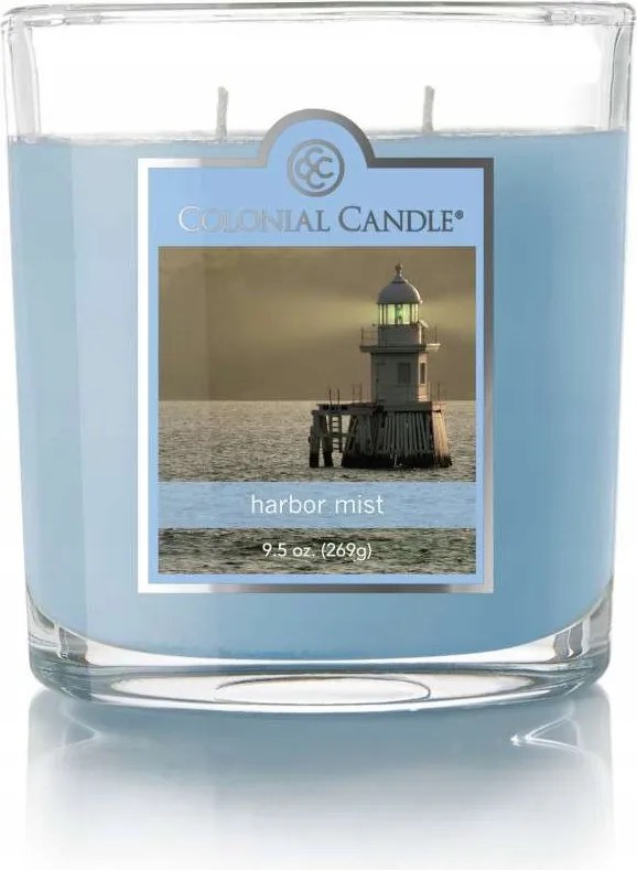 Střední oválná svíčka Harbor Mist Colonial Candle