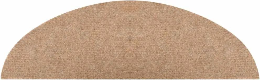 Samolepicí nášlapy na schody 15 ks 56x17x3 cm béžové 136388