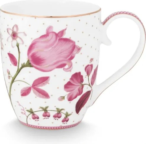 Pip Studio Jolie Tulip sada 2 ks hrnků XL 440ml, růžová (Set XL hrnků Jolie)