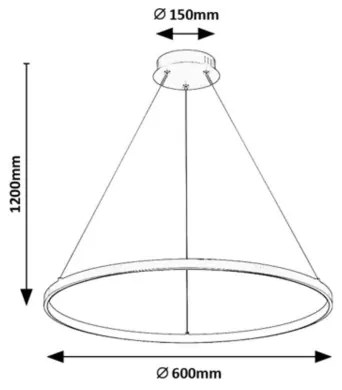 Rabalux 72344 - LED Lustr na lanku BELIZA LED/55W/230V 3000K