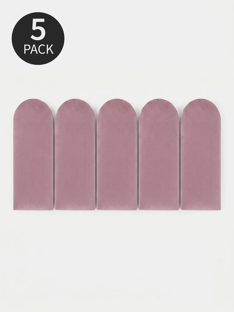 Sinsay - Čalouněné stěnové panely 5 pack - pastelová růžová