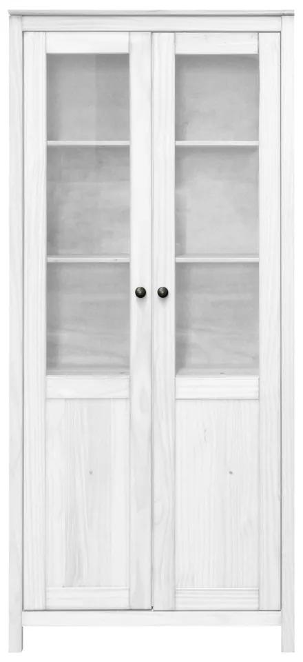 IDEA Vitrína 2 dveře TORINO bílá, kovové úchytky