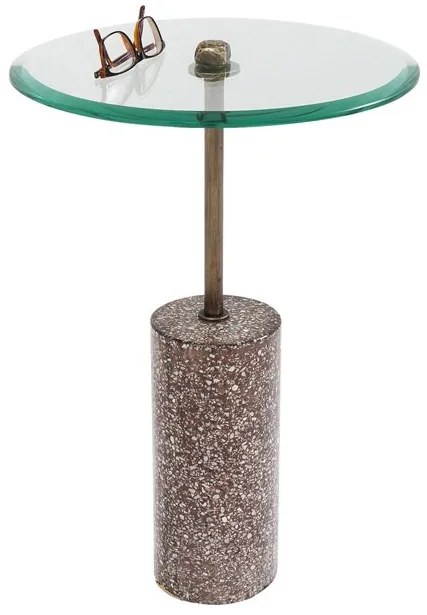 KARE DESIGN Odkládací stolek Terrazzo Visible červený, 54 cm