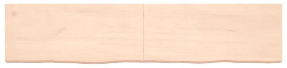 Petromila Nástěnná police 180x40x(2-6) cm neošetřené masivní dubové dřevo