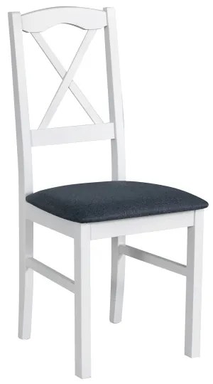 Drewmix jídelní sestava DX 37 odstín dřeva (židle + nohy stolu) bílá, odstín dýhy (deska stolu) ořech, potahový materiál látka