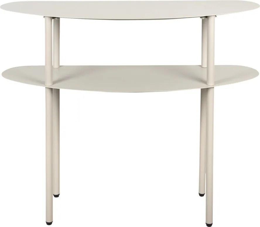 Šedý kovový konzolový stolek 28x90 cm Riqueza – Leitmotiv