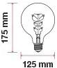 V-TAC LED žárovka filament E27 5W, 2200K (teplá bílá) 300Lm