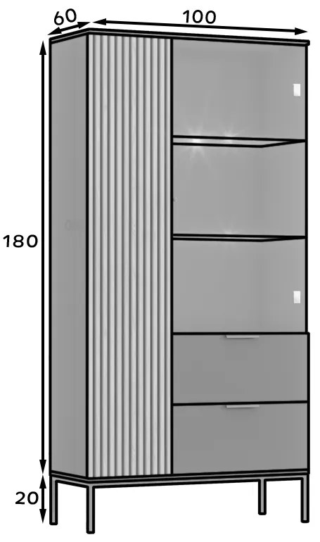 ELTAP Meorati 100 Výloha otřepy/Řemeslný dub - SF-MEO-B-WIT100