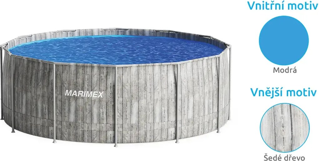 Marimex | Bazén Marimex Florida 3,66x1,22 m se zabudovaným skimmerem - motiv ŠEDÉ DŘEVO | 10340321