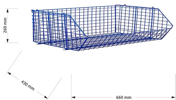 FEROPLAST spol. s.r.o Průmyslový úložný koš KS8 660x430x260 mm, stohovatelný