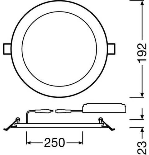 LED podhledové svítidlo LEDVANCE Slim Value 180mm 17W/3000K teplá bílá