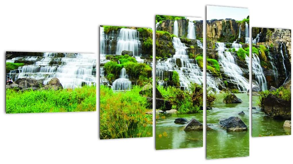 Obraz - vodopády se zelení (110x60 cm), 40 dalších rozměrů