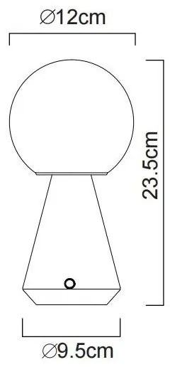 Globo 21029S - LED Stm. nab. dot. stolní lampa SORA 1,5W/5V 1800 mAh černá