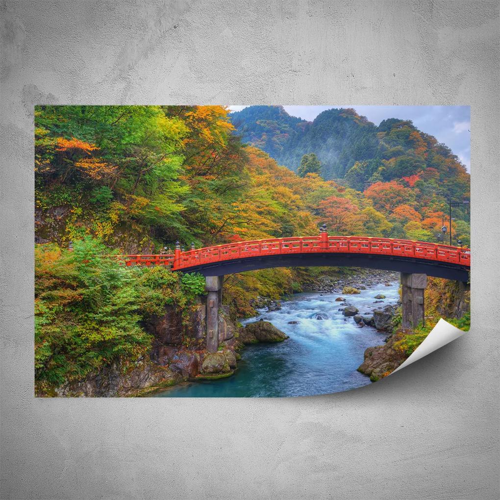 Plakát - Červený most (60x40 cm) - PopyDesign